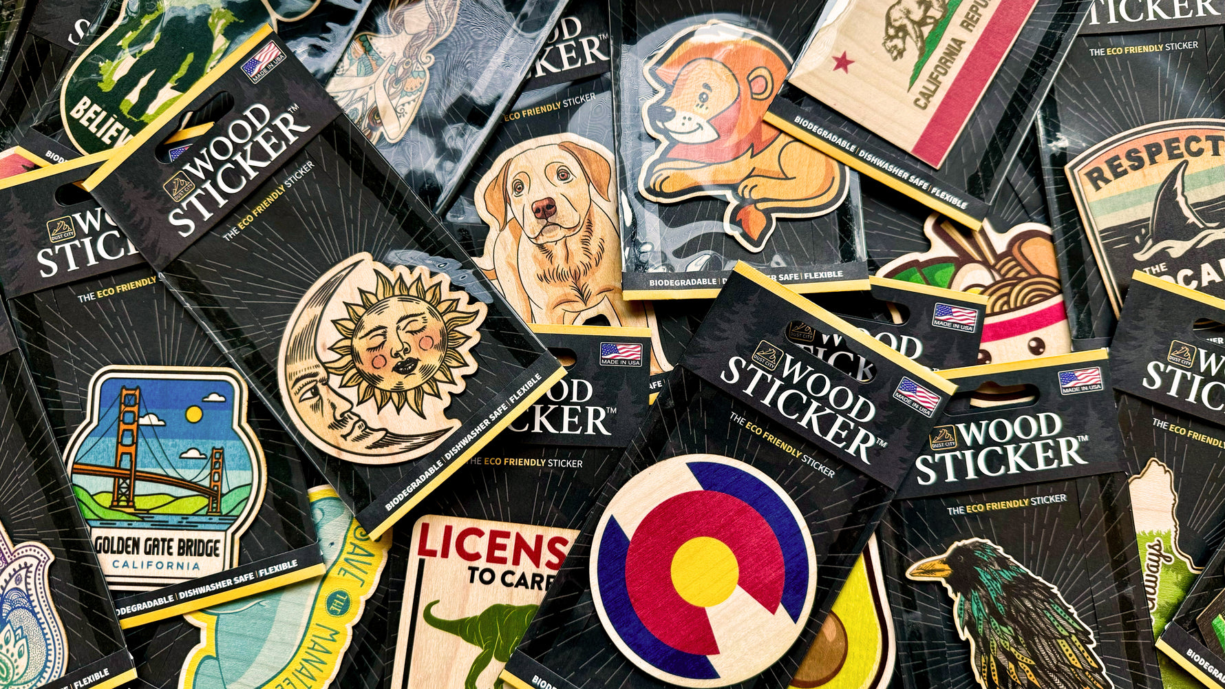 Dust City Wood Stickers